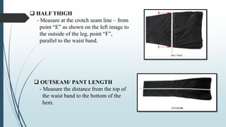 Buyer manual & measuring of 3 garments | PPTX