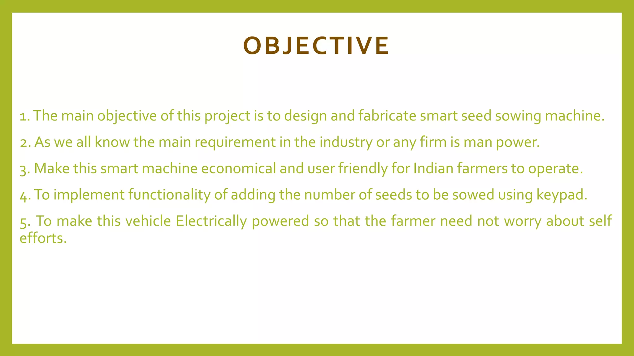 Automatic Seed Sowing Machine ppt | PPTX