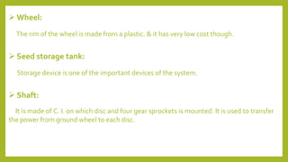 Automatic Seed Sowing Machine ppt | PPTX
