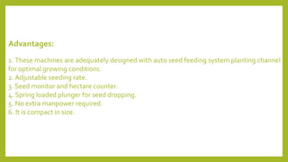 Automatic Seed Sowing Machine ppt | PPTX