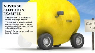 Asymmetric information in insurance market | PPTX