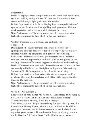 Asssignment 1Leadership Theory Paper Milestone #2 Assessing S.docx