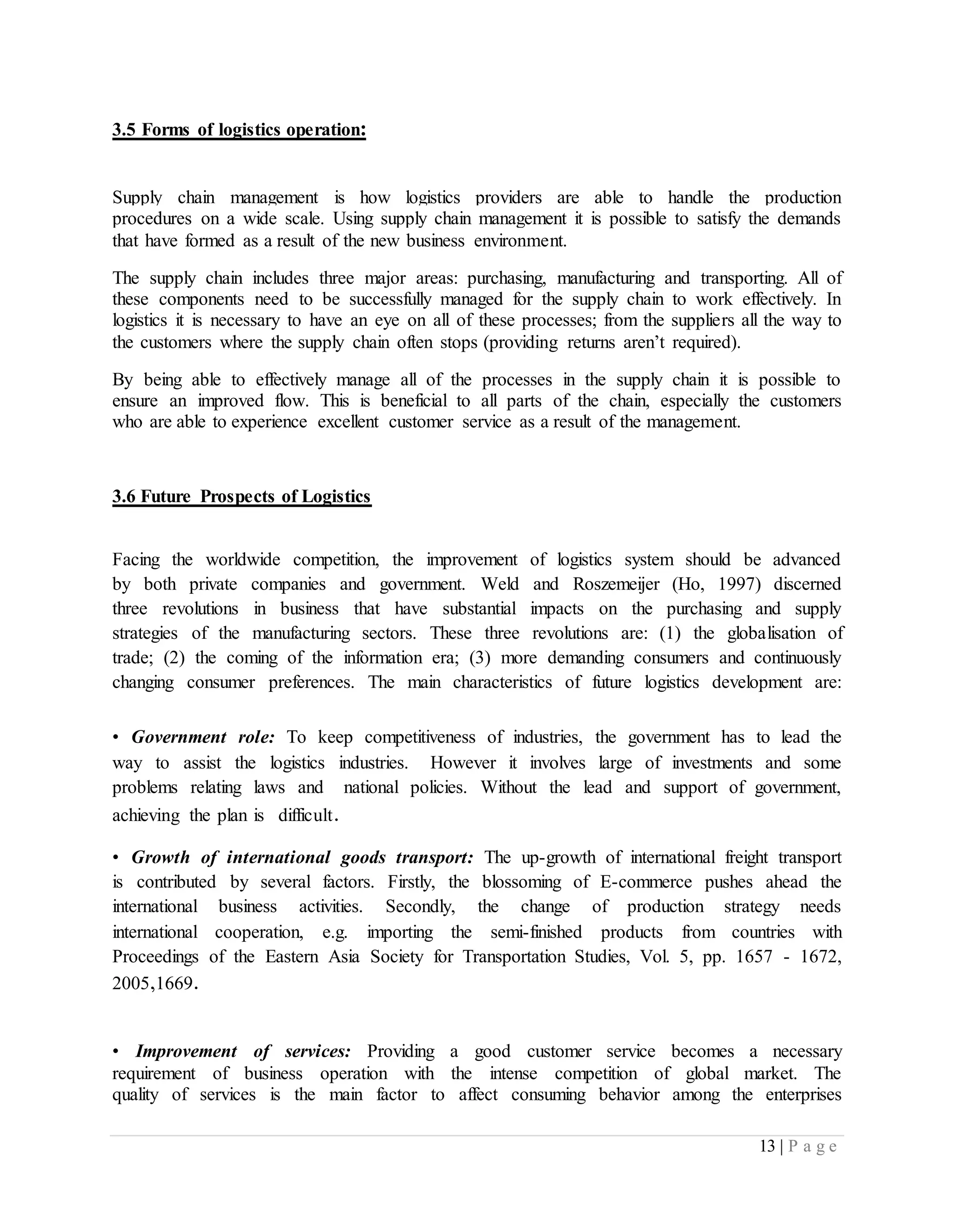 THE ROLE OF TRANSPORTATION IN LOGISTICS SUPPLY CHAIN IN RMG | DOCX