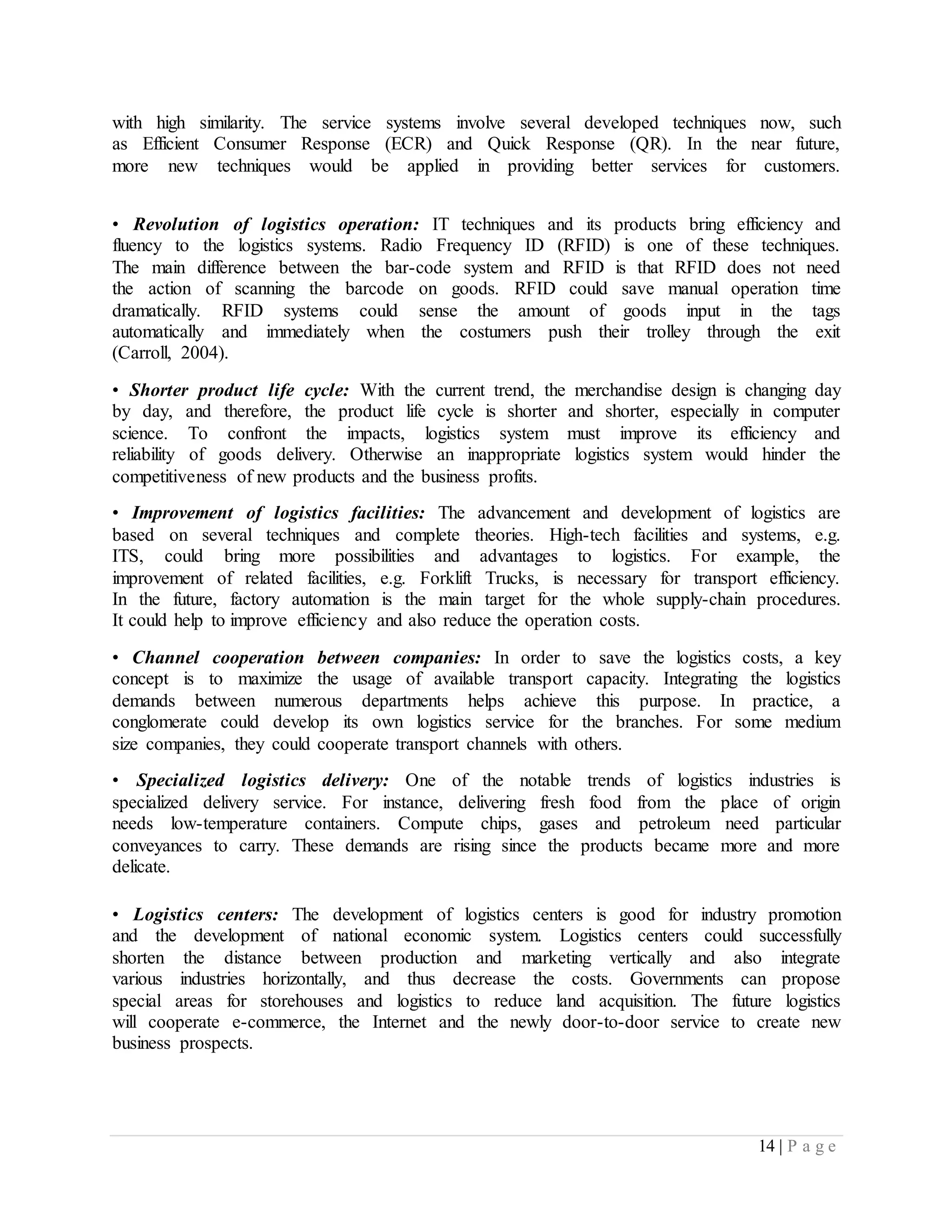 THE ROLE OF TRANSPORTATION IN LOGISTICS SUPPLY CHAIN IN RMG | DOCX