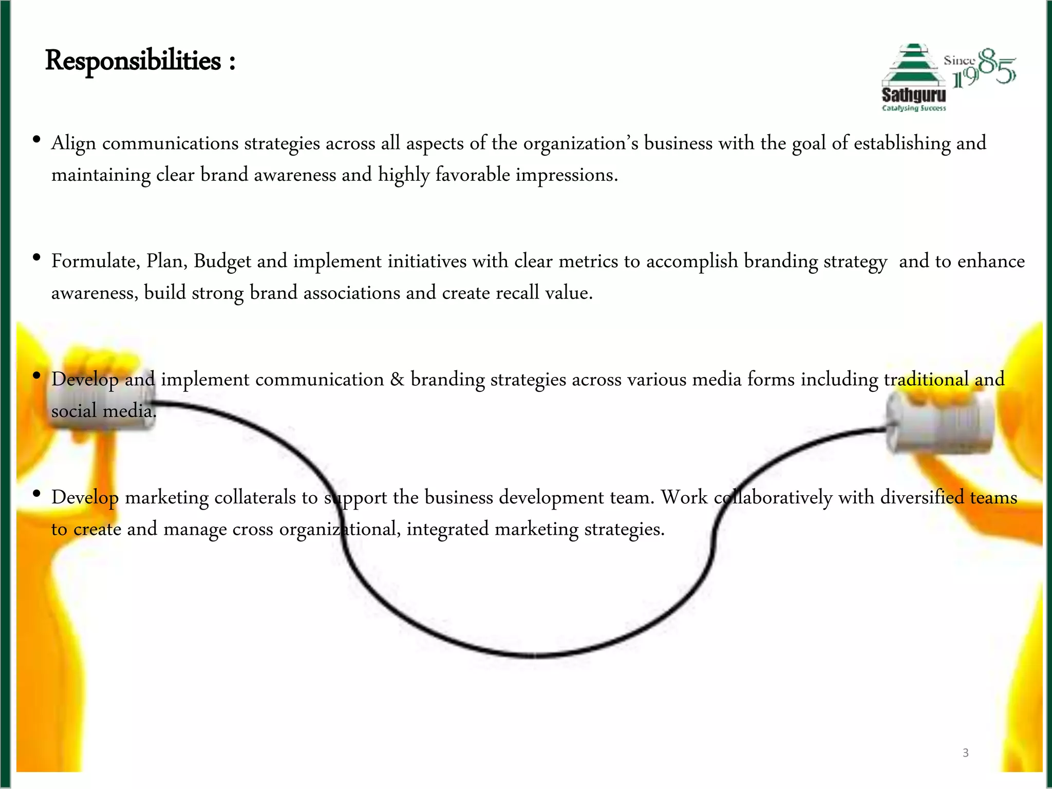 Job Description - Asst. Manager – Branding & Corporate Communications | PPT