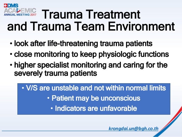 Trauma Care System and Role of Nurses in Trauma Fast Track