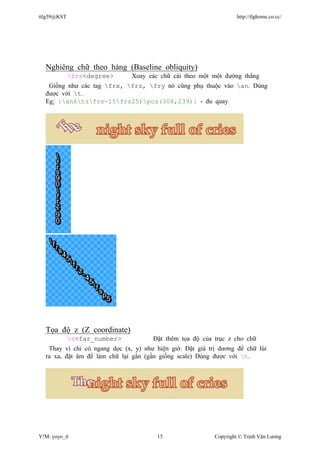 Hướng Dẫn 】Ý Nghĩa Aegisub Tags | PDF