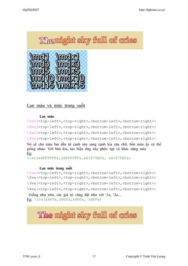 Hướng Dẫn 】Ý Nghĩa Aegisub Tags | PDF