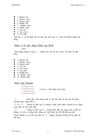 Hướng Dẫn 】Ý Nghĩa Aegisub Tags | PDF