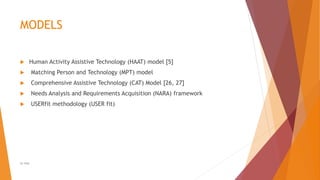 Assistive Technology-Role of Occupational therapy | PPTX