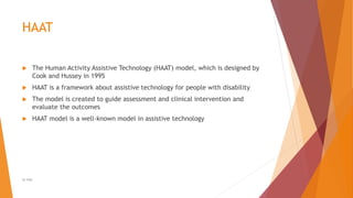 Assistive Technology-Role of Occupational therapy | PPTX