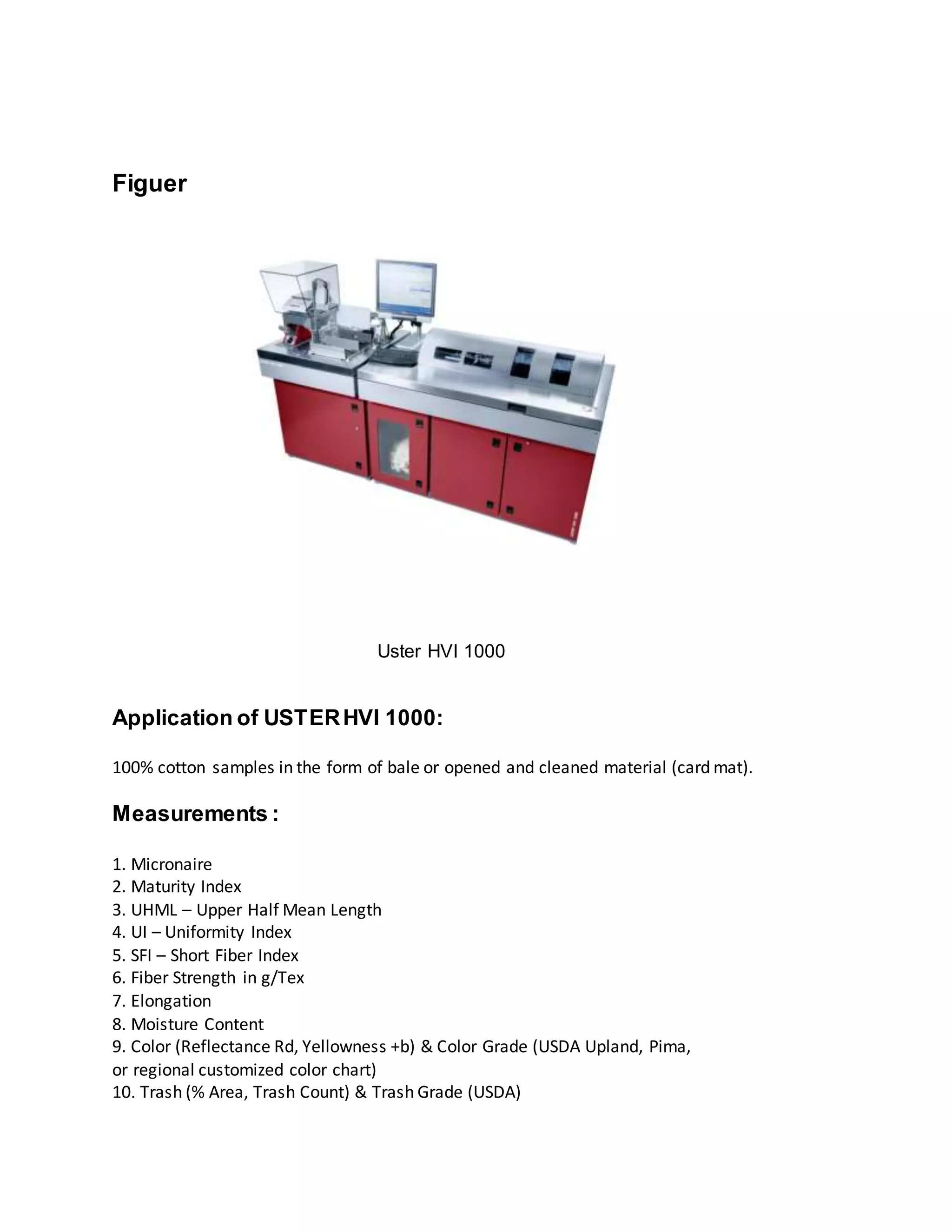 HVI- High Volume Instrument | DOCX