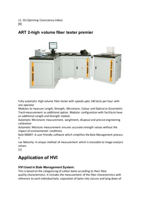 HVI- High Volume Instrument | DOCX