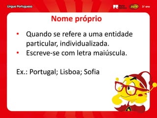As subclasses dos nomes 3º ano Língua Portuguesa | PPSX