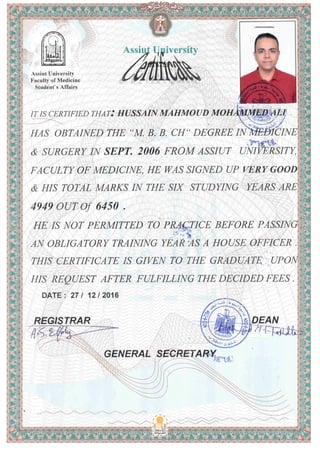 M.B,B.CH. Assiut University, Medical School | PDF