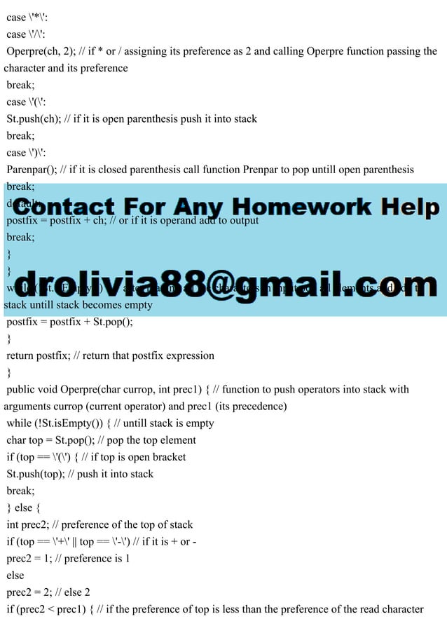 Assume an infix expression can only contain five operators, + .pdf