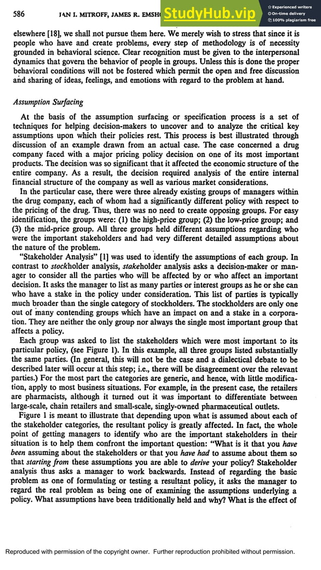 Assumptional Analysis A Methodology For Strategic Problem Solving | PDF