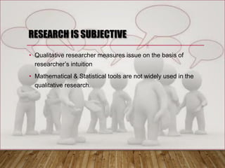 Assumption of qualitative research | PPTX
