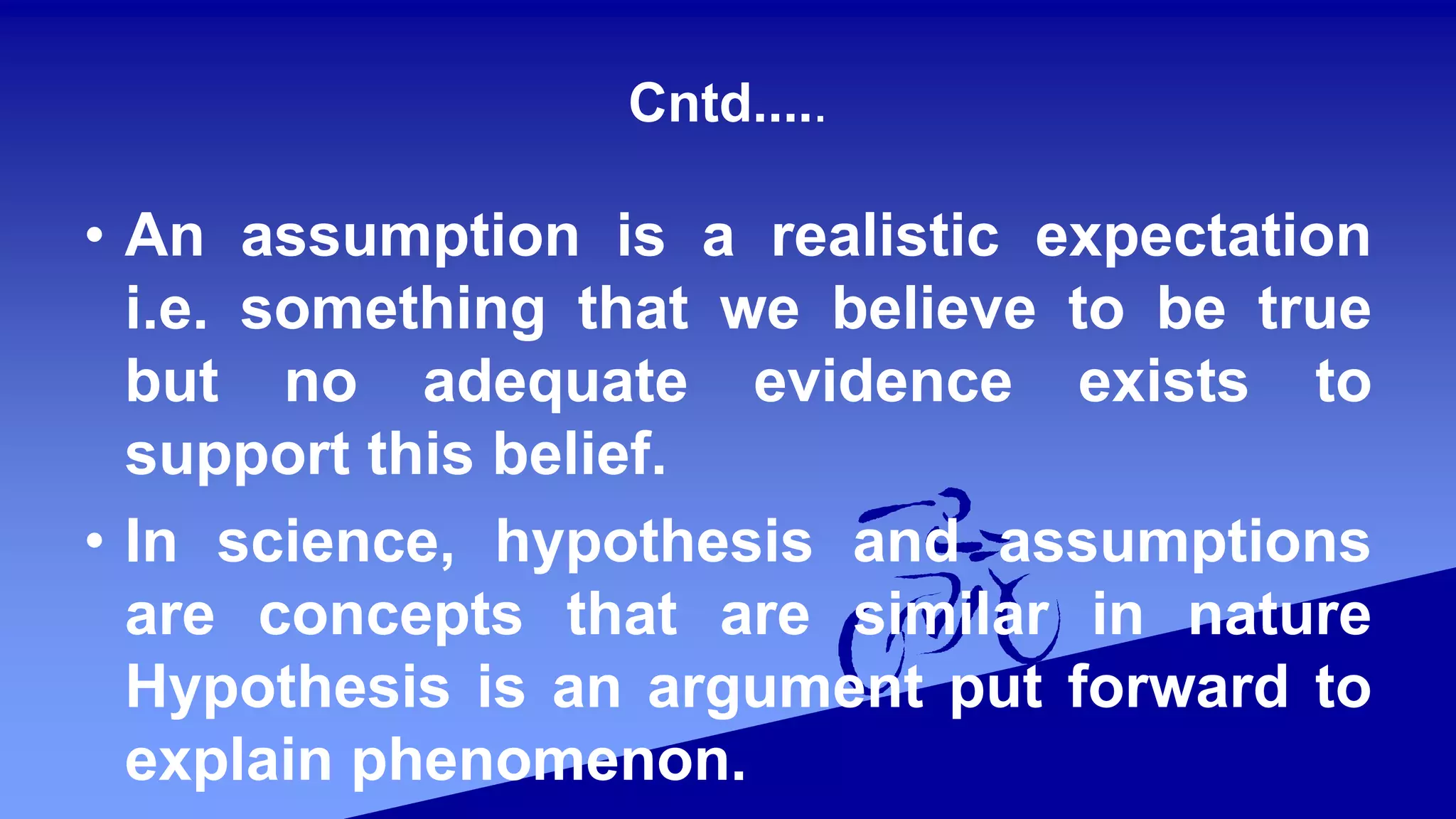 Assumptions and delimitations (Nursing research) | PPTX