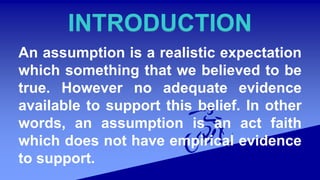 Assumptions and delimitations (Nursing research) | PPTX