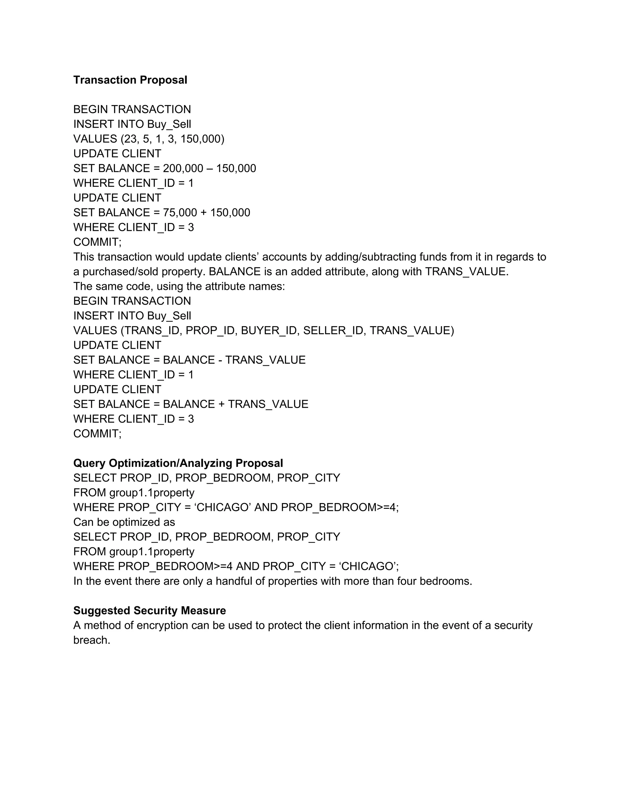 Assumptions, applicable measures, er diagram | DOC