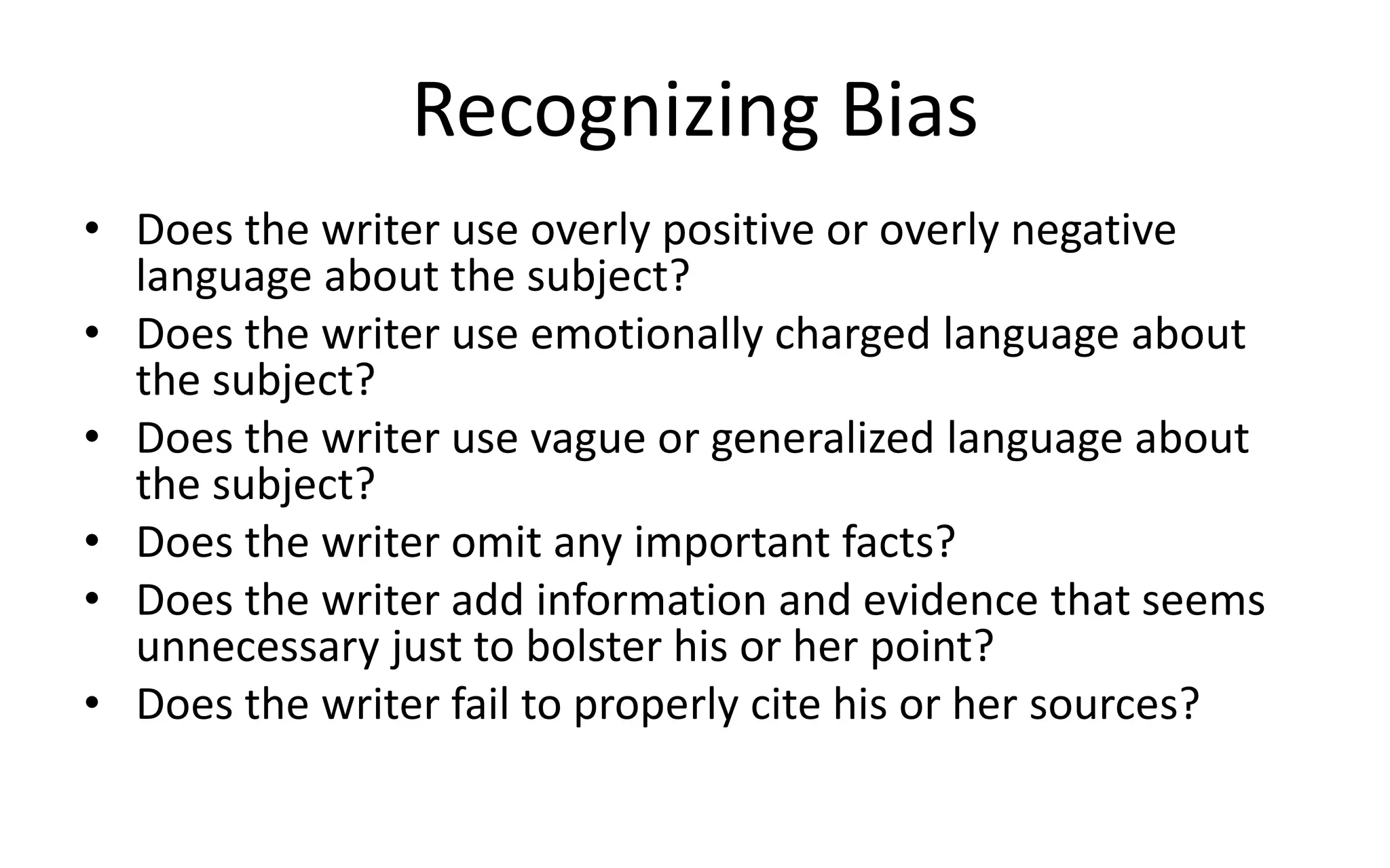 Assumptions & Bias | PPTX