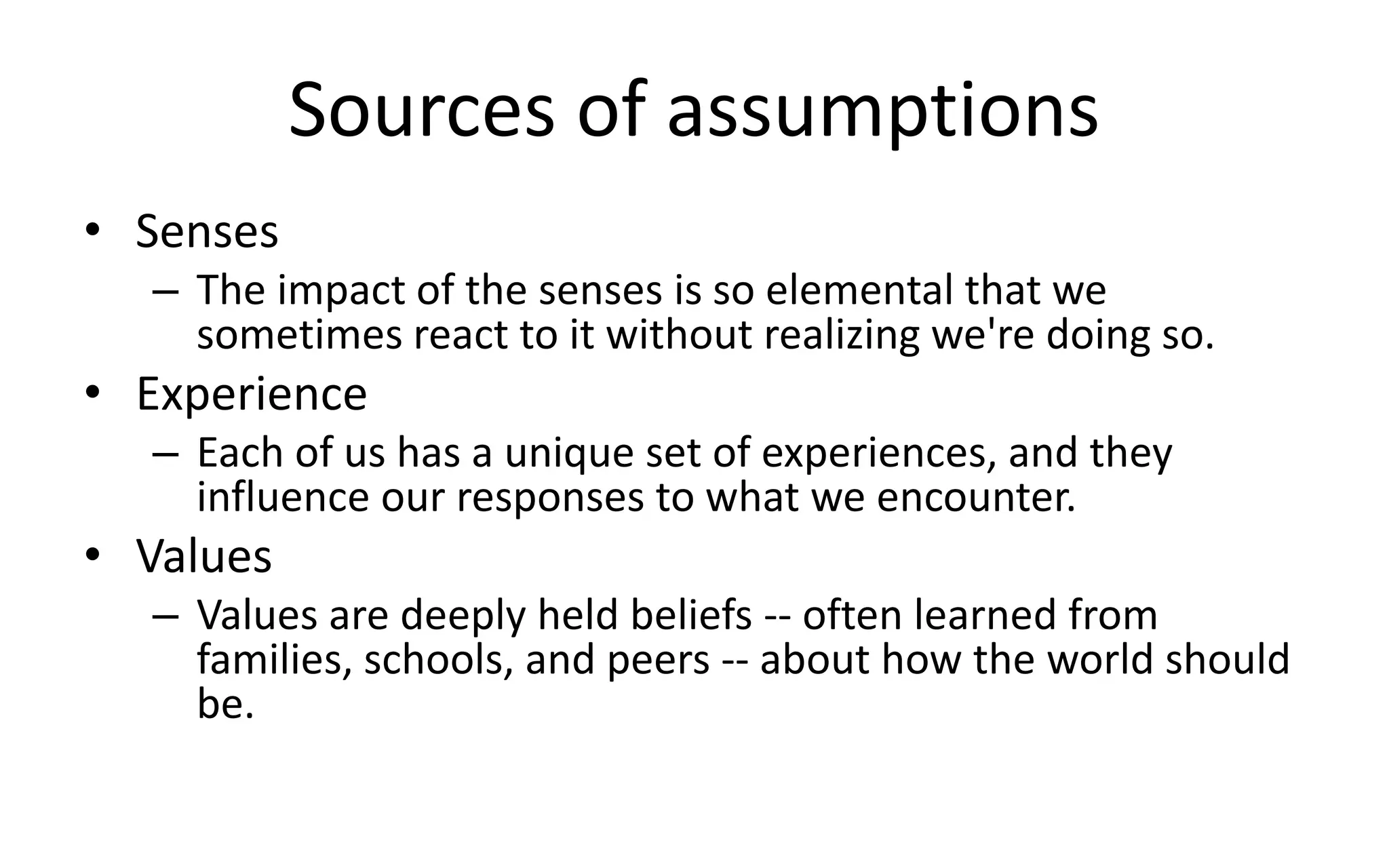 Assumptions & Bias | PPTX