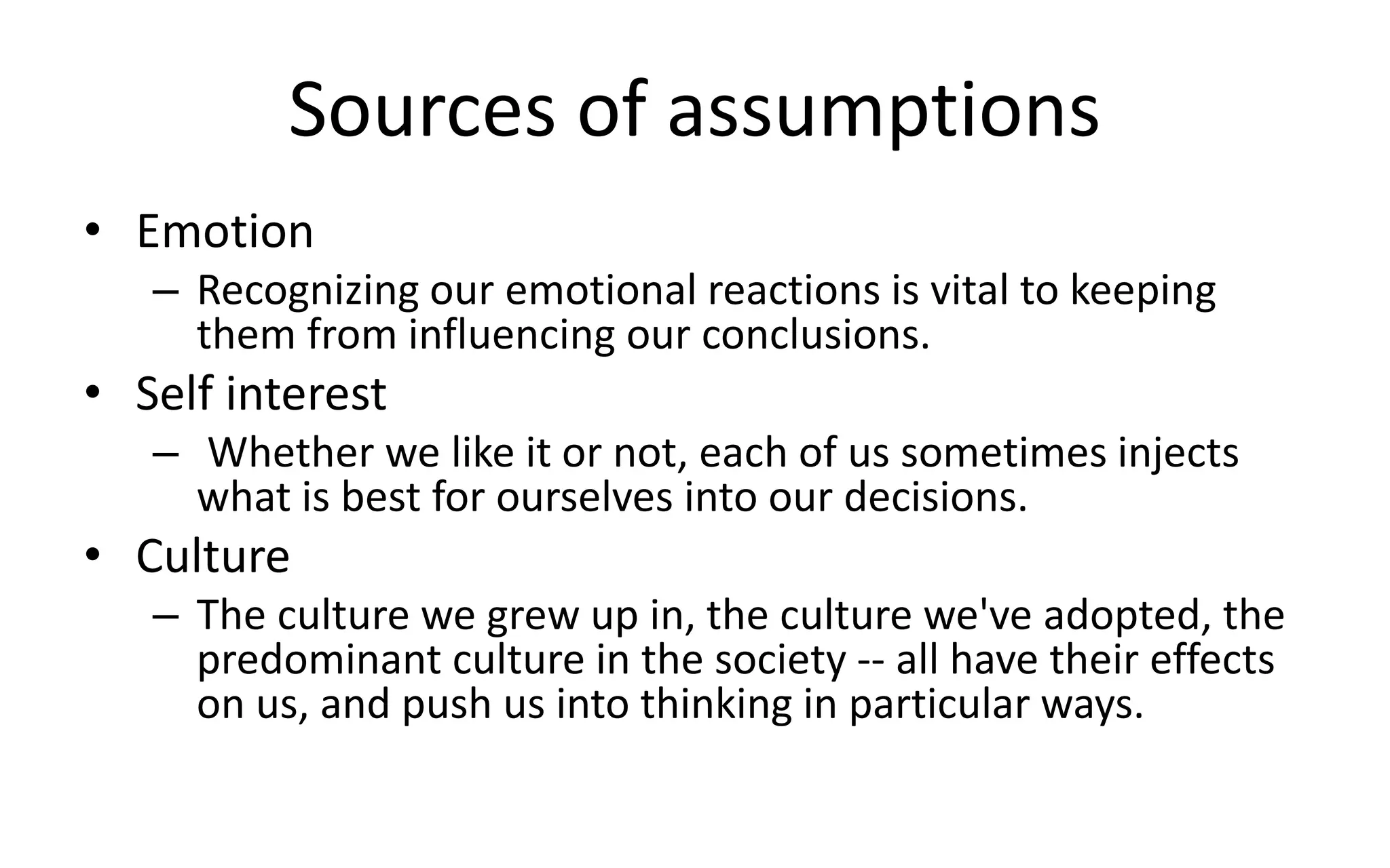 Assumptions & Bias | PPTX
