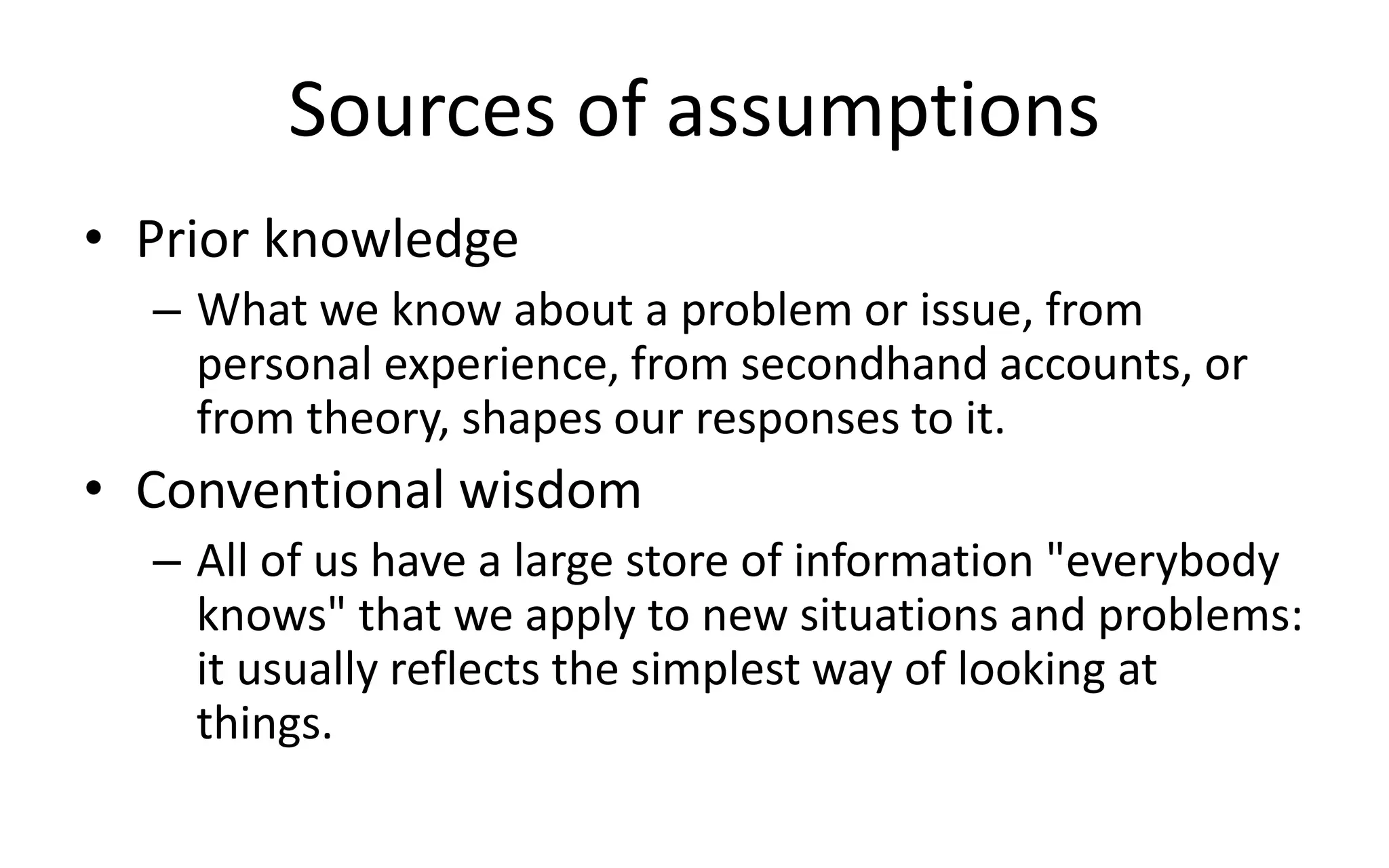 Assumptions & Bias | PPTX