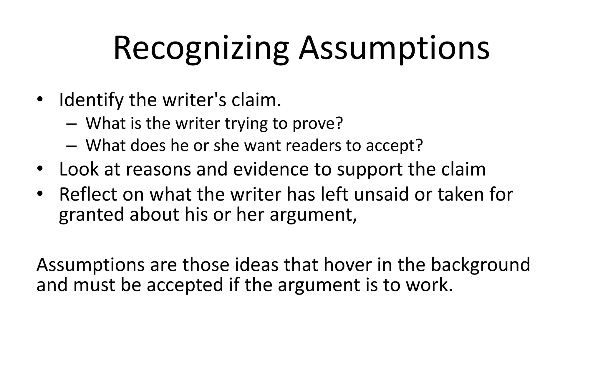 Assumptions & Bias | PPTX