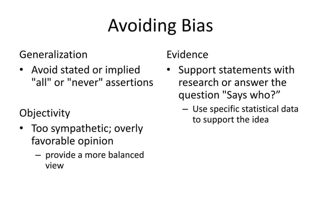 Assumptions & Bias | PPTX