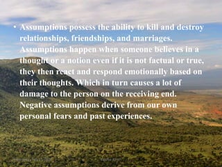 Assumptions Can Easily Drain Your Marriage | PPT | Free Download