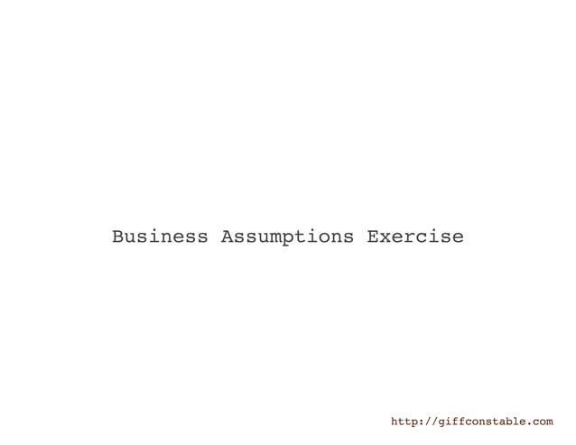Assumptions exercise | PDF | Business | Business and Finance