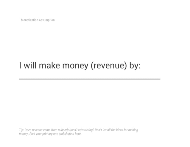 Assumptions exercise template Oct-13 | PPT