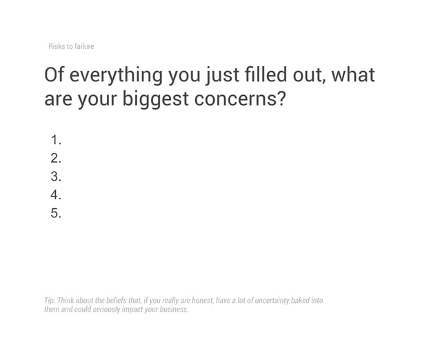 Assumptions exercise template Oct-13 | PPT