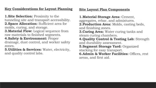 Assumptions for Casting Yard ...