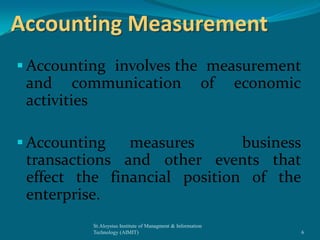 Assumptions underlying accounting measurement | PPTX