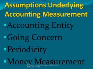 Assumptions underlying accounting measurement | PPTX