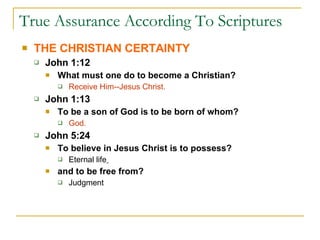 Assurance Of Salvation | PPT