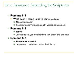 Assurance Of Salvation | PPT