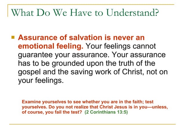 Assurance Of Salvation | PPT