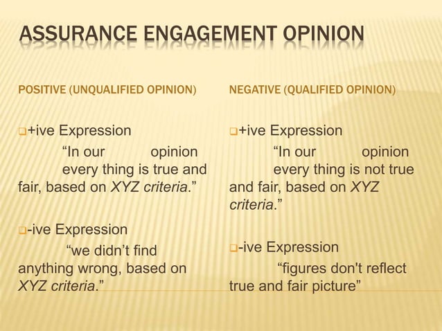 Assurance engagement | PPTX