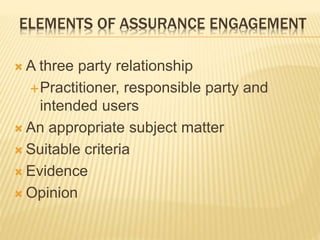 Assurance engagement | PPTX