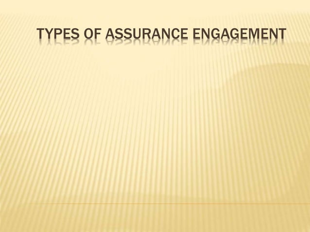 Assurance engagement | PPTX