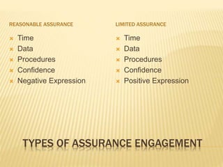 Assurance engagement | PPTX