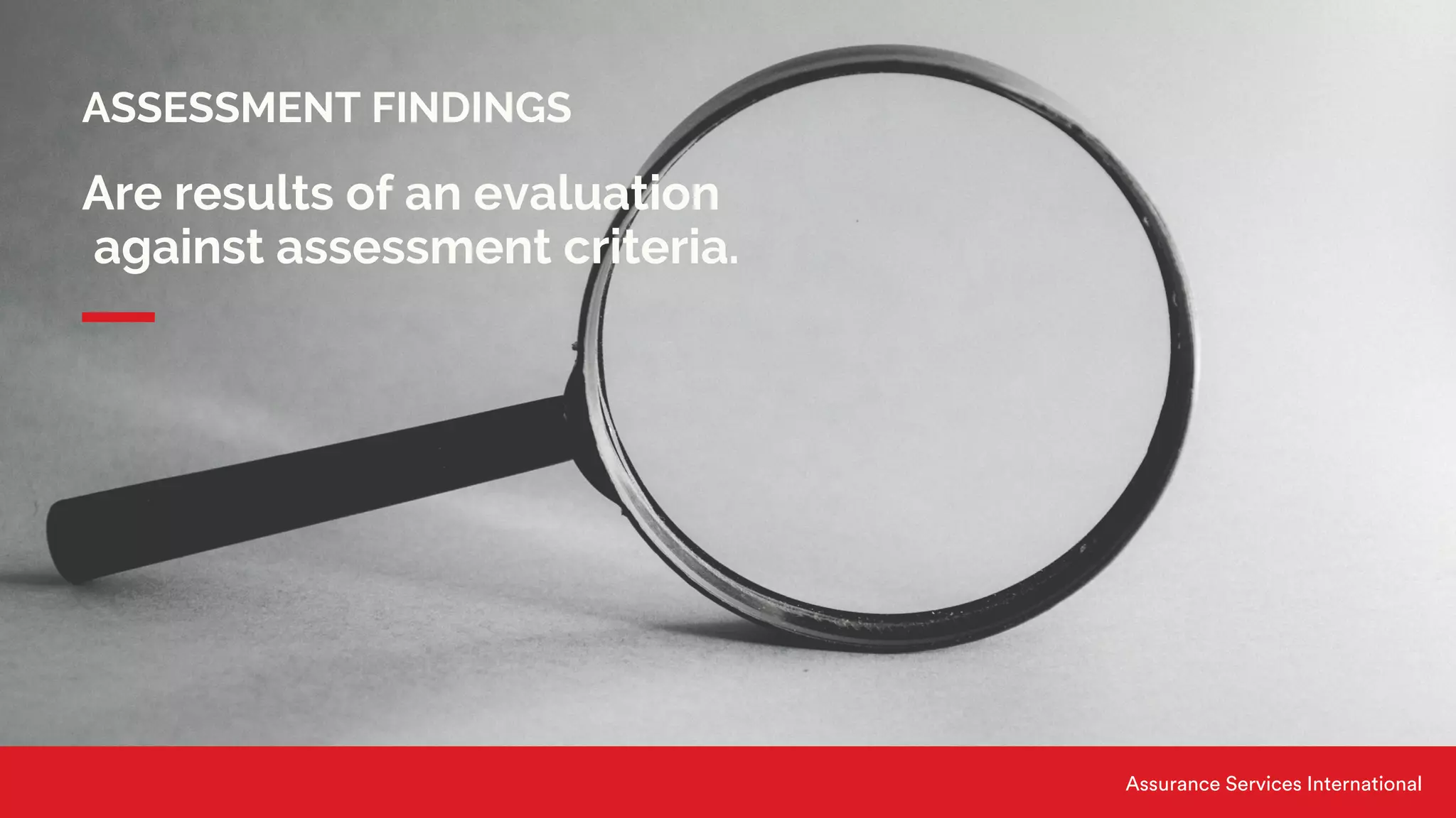 Assurance essentials #4 - ASI Assessment Findings | PDF