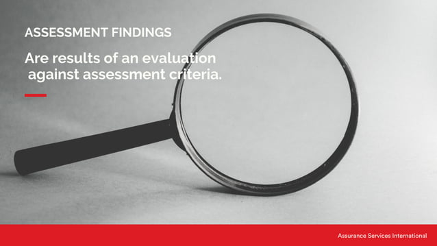 Assurance essentials #4 - ASI Assessment Findings | PPT