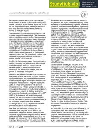 Assurance Of Integrated Reports The State Of The Art | PDF