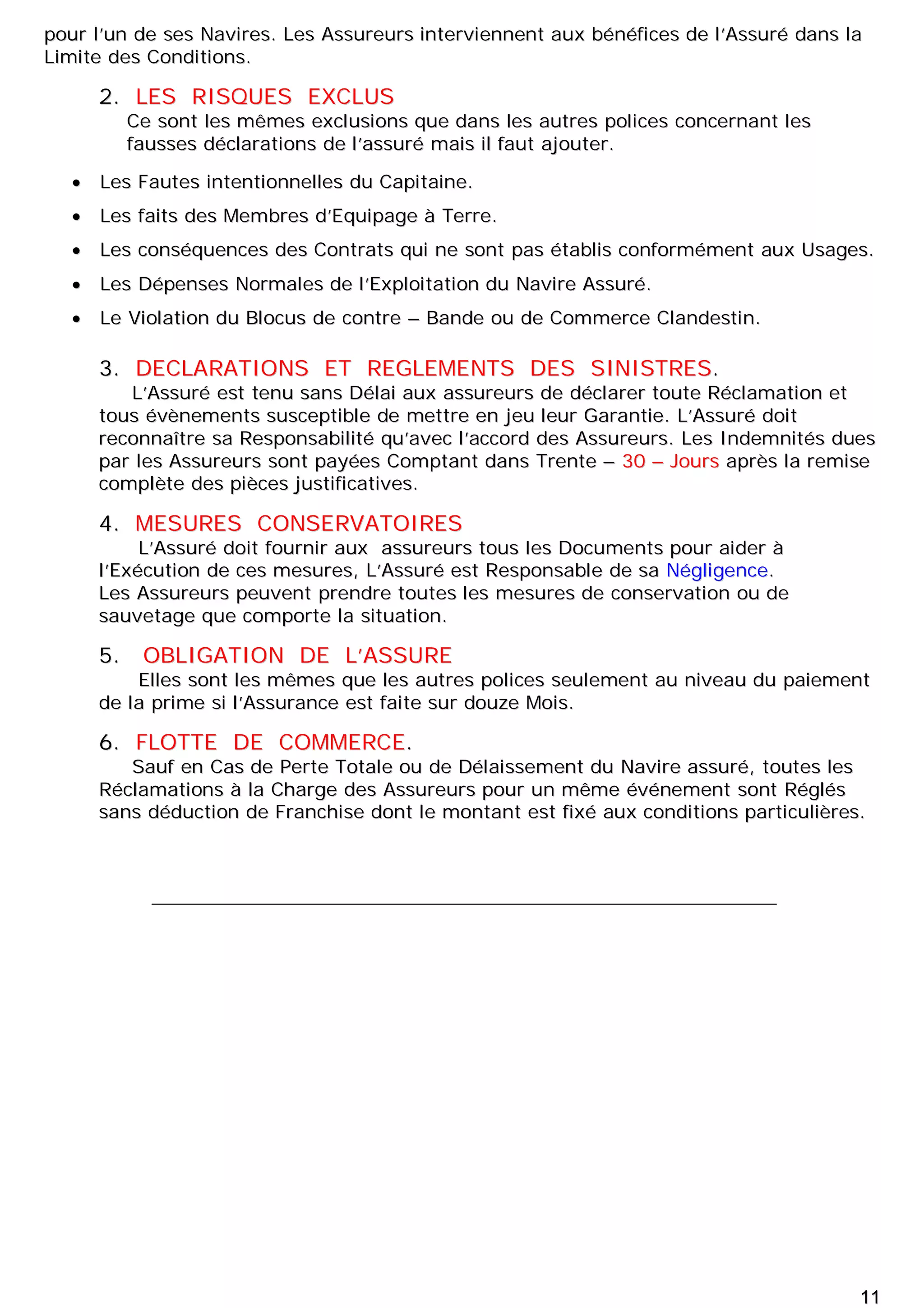 Assurances maritimes | PDF