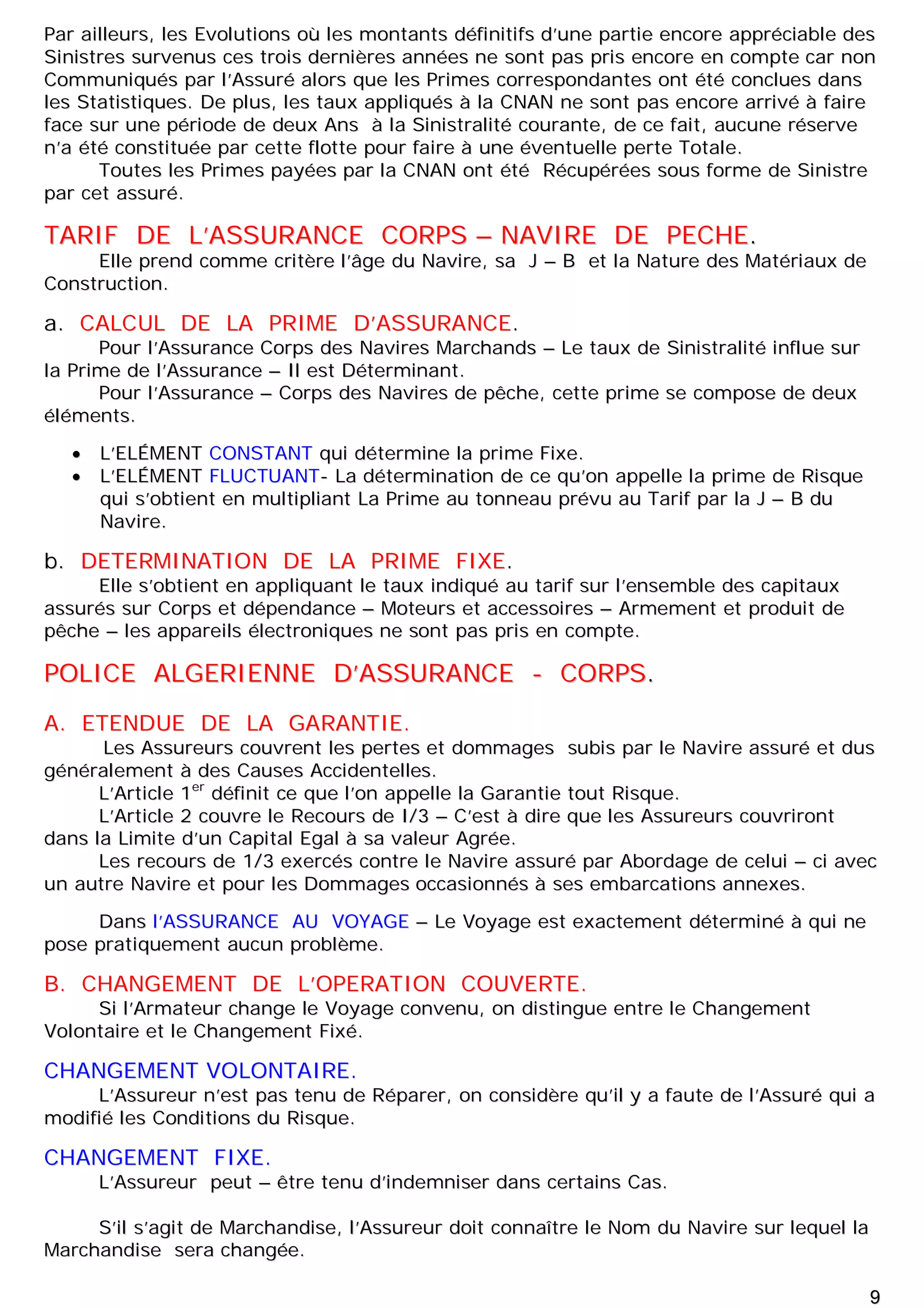 Assurances maritimes | PDF